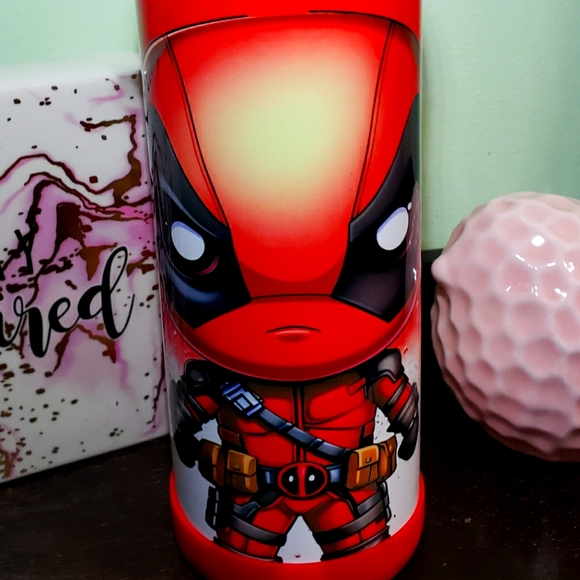 Marvel | Accessories | 2oz Locking Fliptop Waterbottle Deadpool | Poshmark